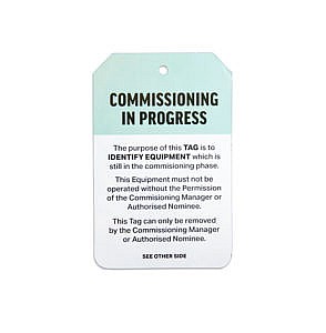 Commissioning In Progress Tag (Pack of 100 Tags) – Adaptalift Store