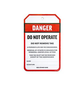 Danger Do Not Operate Tag (Pack of 100 Tags) – Adaptalift Store