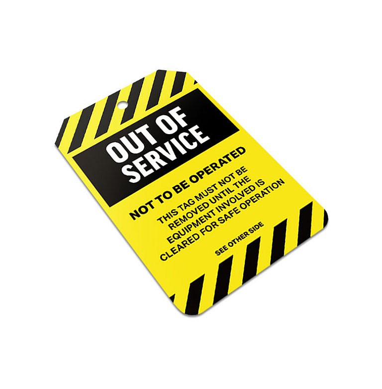 Out Of Service Machinery Lockout Tag (Pack of 100 Tags) – Adaptalift Store